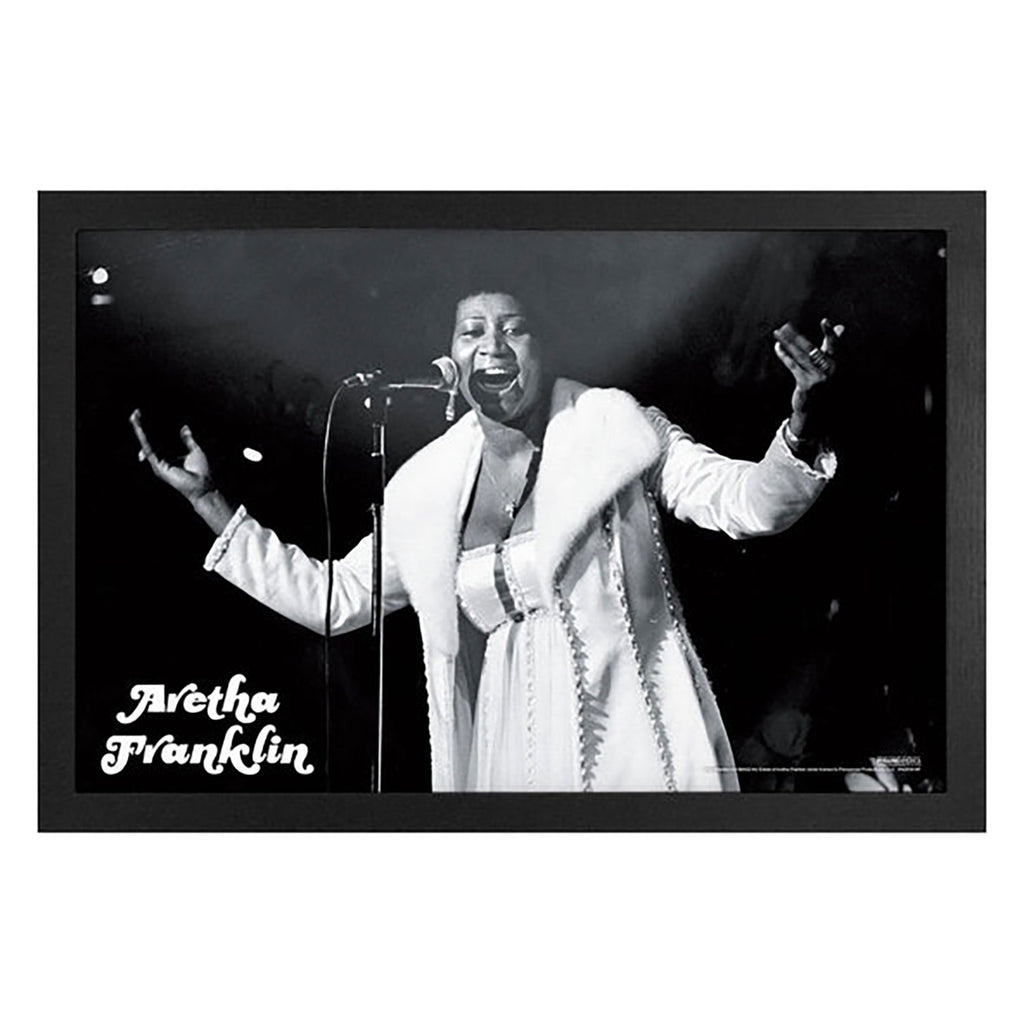 Aretha Franklin Singing Live Framed Wall Art 436221 | Rockabilia Merch ...