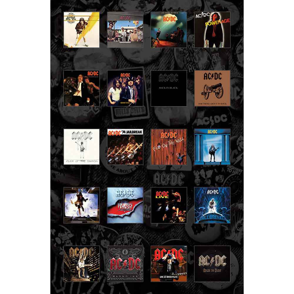 AC/DC Albums Poster Flag 458508 | Rockabilia Merch Store