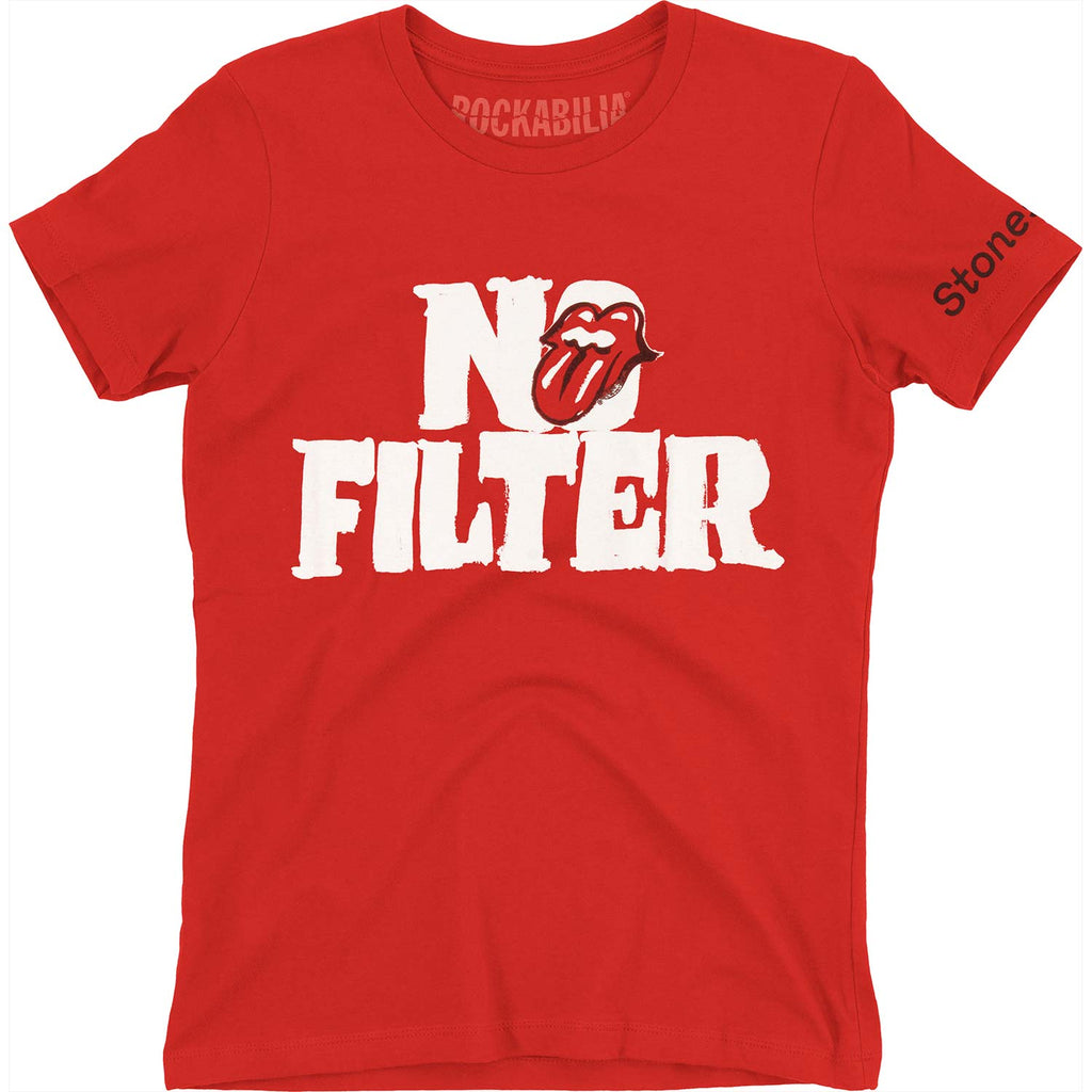 Rolling Stones No Filter Header Logo Ladies Tee Junior Top | Rolling ...