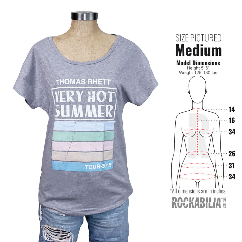 Thomas Rhett Vhs Logo Girls Dolman Junior Top 438473 | Rockabilia Merch ...