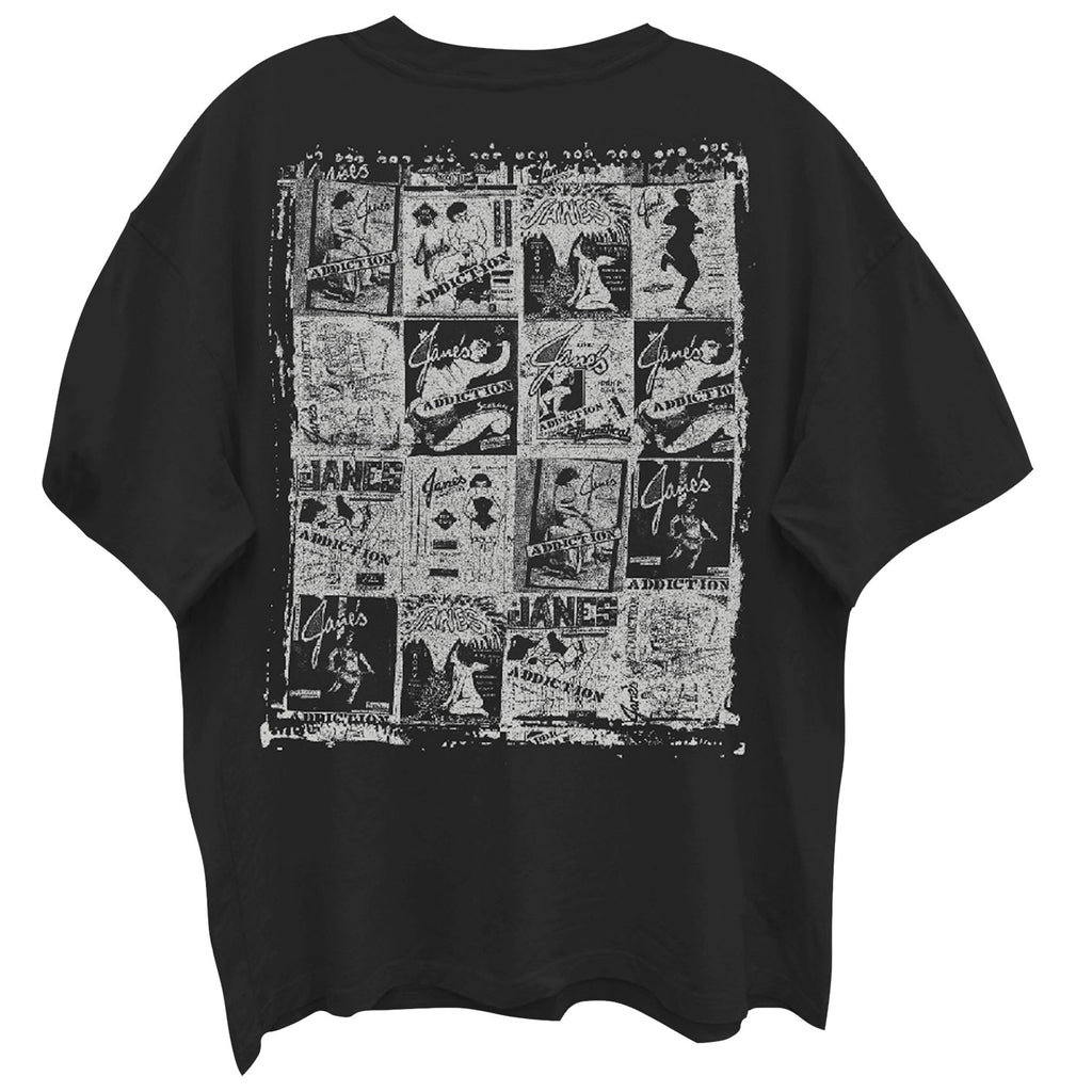 Janes Addiction Logo Collage Vintage T-shirt | Janes Addiction Merch Store