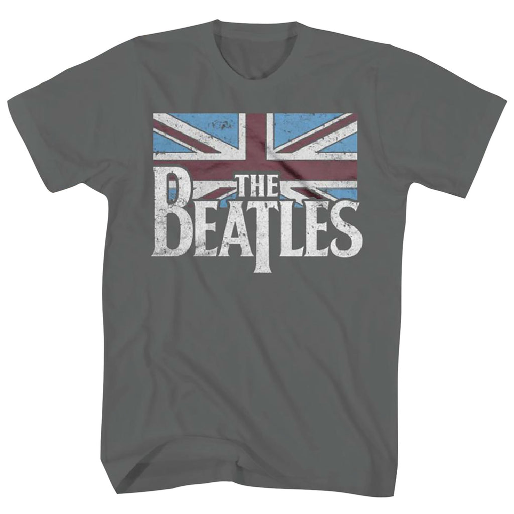 Beatles Flag Charcoal T-shirt 454133 | Rockabilia Merch Store