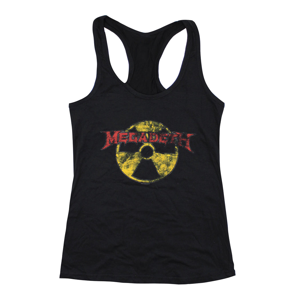 Megadeth Vintage Distressed Radiation Symbol Logo Womens Tank 454318 ...