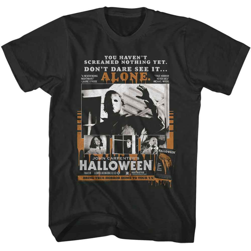 Halloween Halloween Home Video Poster T-shirt 454544 | Rockabilia Merch ...