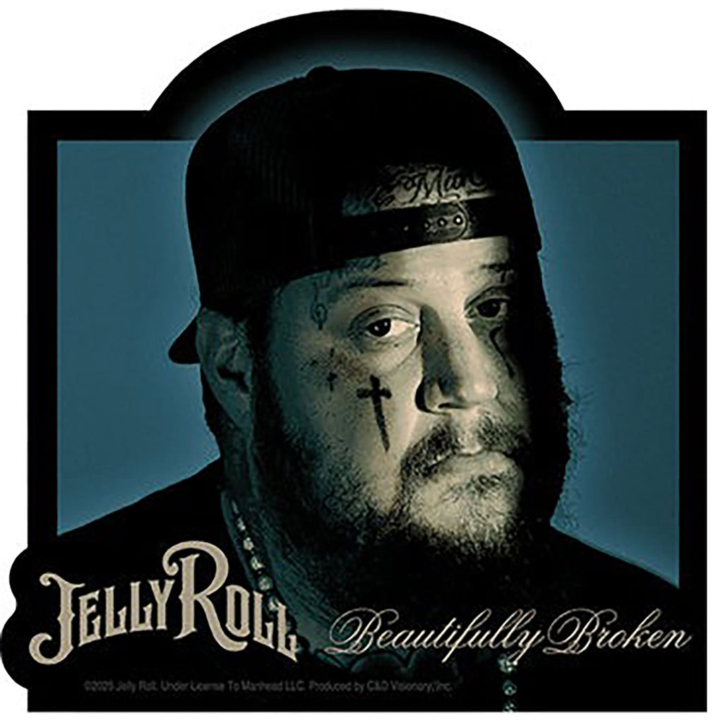Jelly Roll Beautifully Broken Sticker 455201 | Rockabilia Merch Store