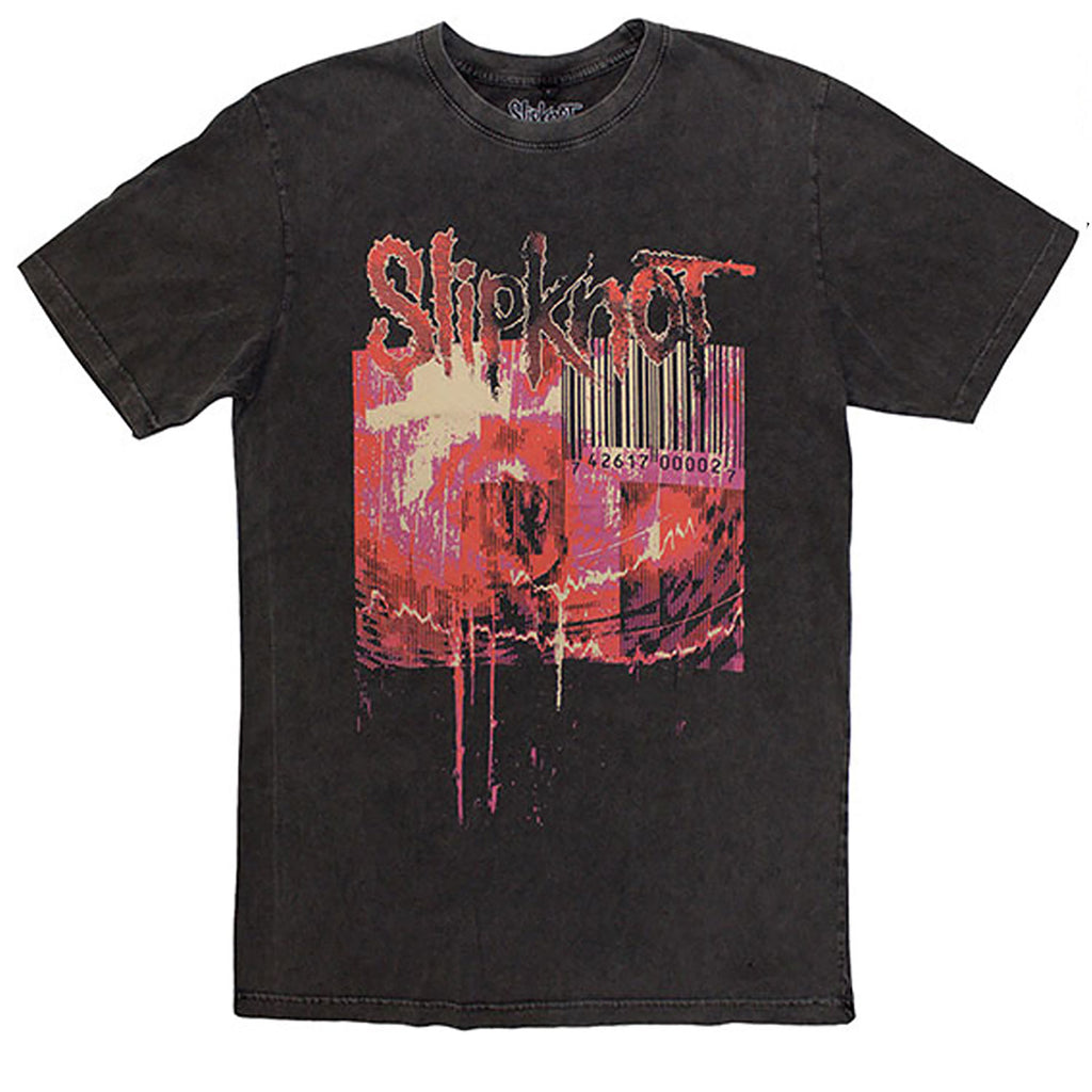 Slipknot the End, So Far Barcode Stone Wash T-shirt | Slipknot Merch Store