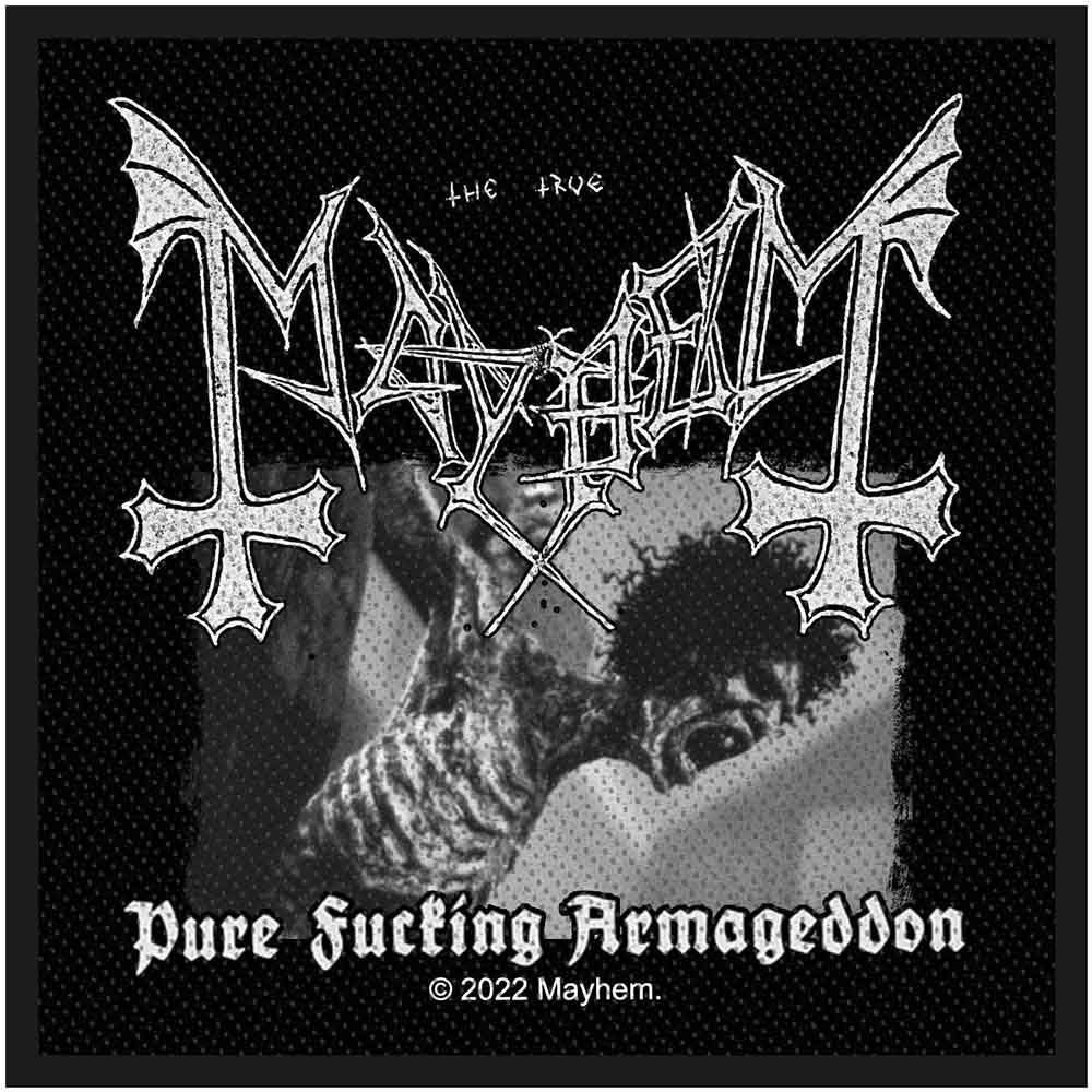 Mayhem Pure Fucking Armageddon Woven Patch 458459 | Rockabilia Merch Store