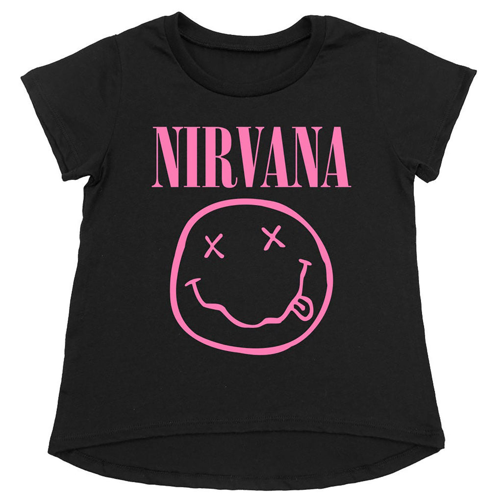 Nirvana Pink Toddler Smiley Childrens T-shirt 458644 | Rockabilia Merch ...