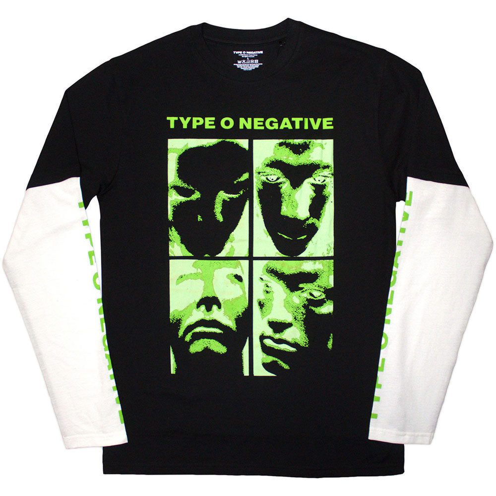 Type O Negative Faces Long Sleeve | Type O Negative Merch Store