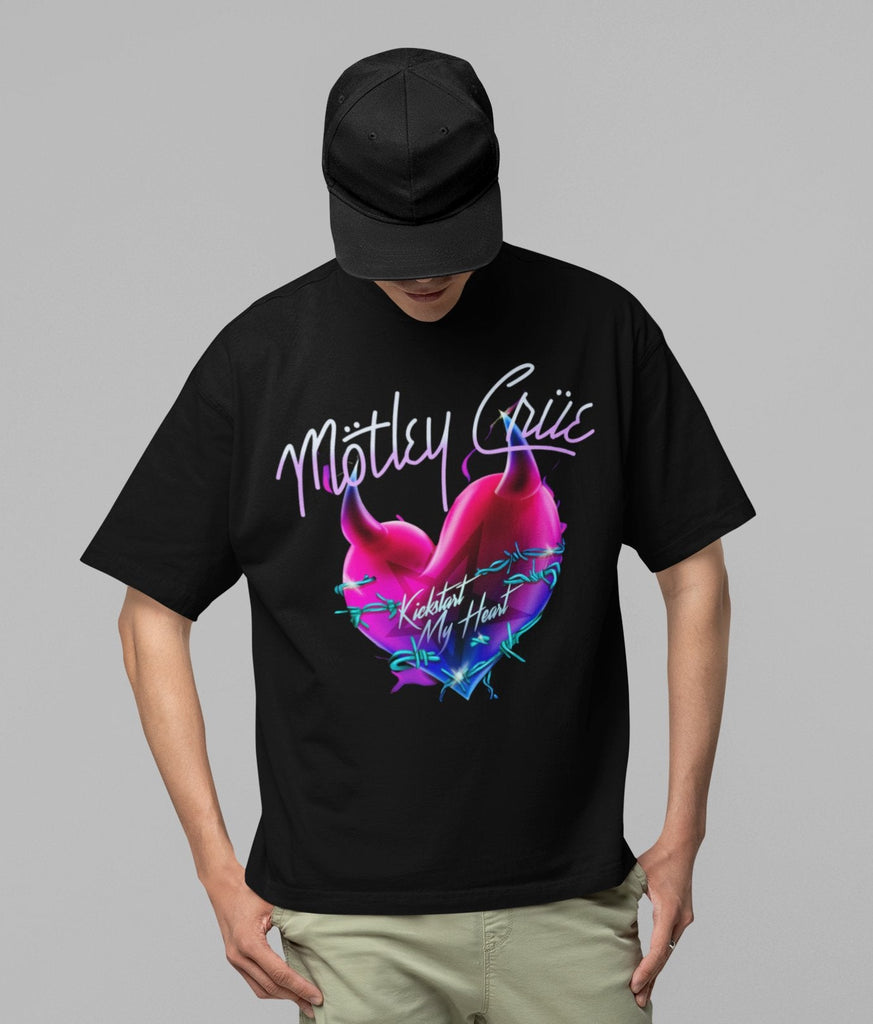 Motley Crue - Kickstart Jumbo Print T-Shirt MCRU1056TG | Rockabilia ...