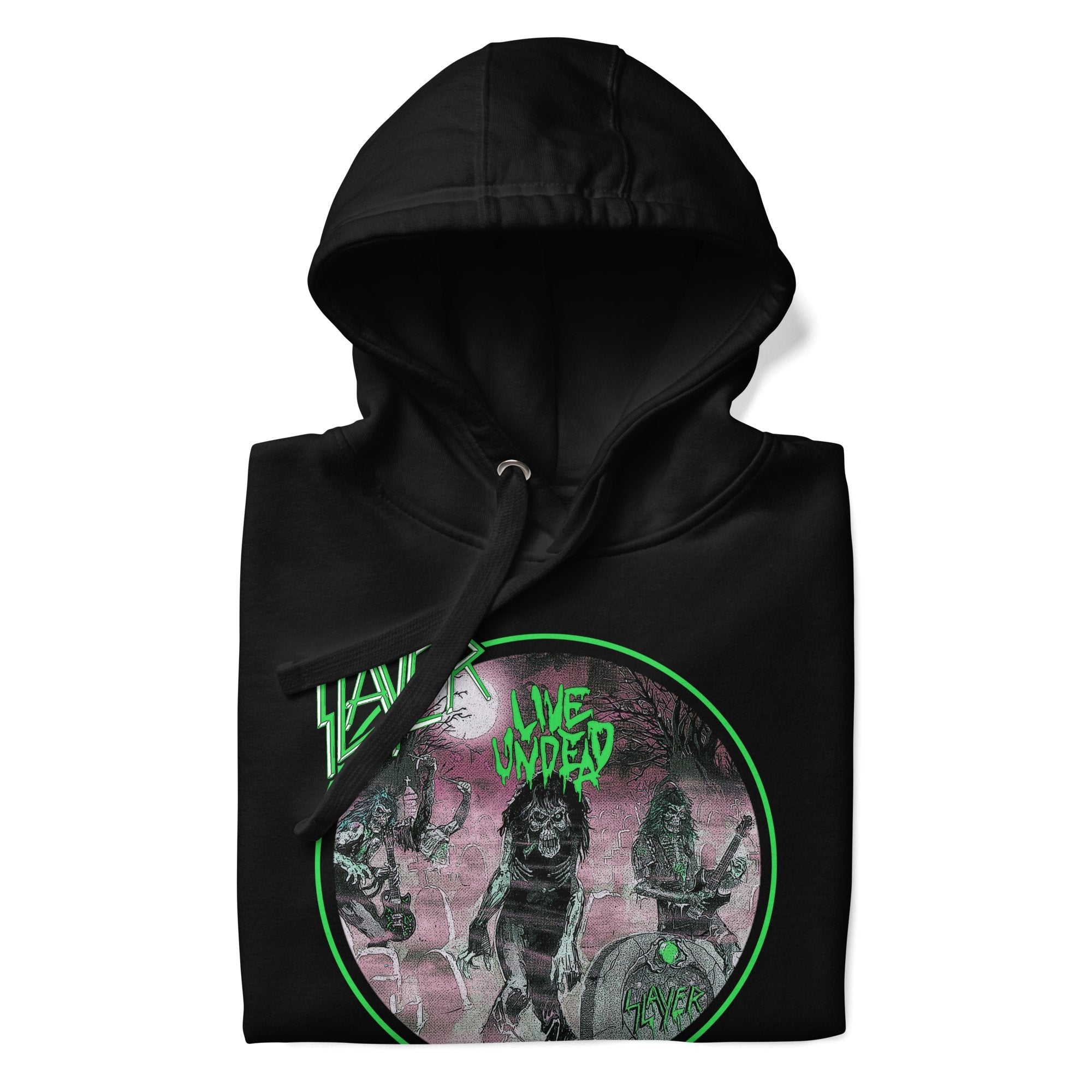 Slayer - Neon Green Undead Classic Hoodie SLAY1076H | Rockabilia Merch ...