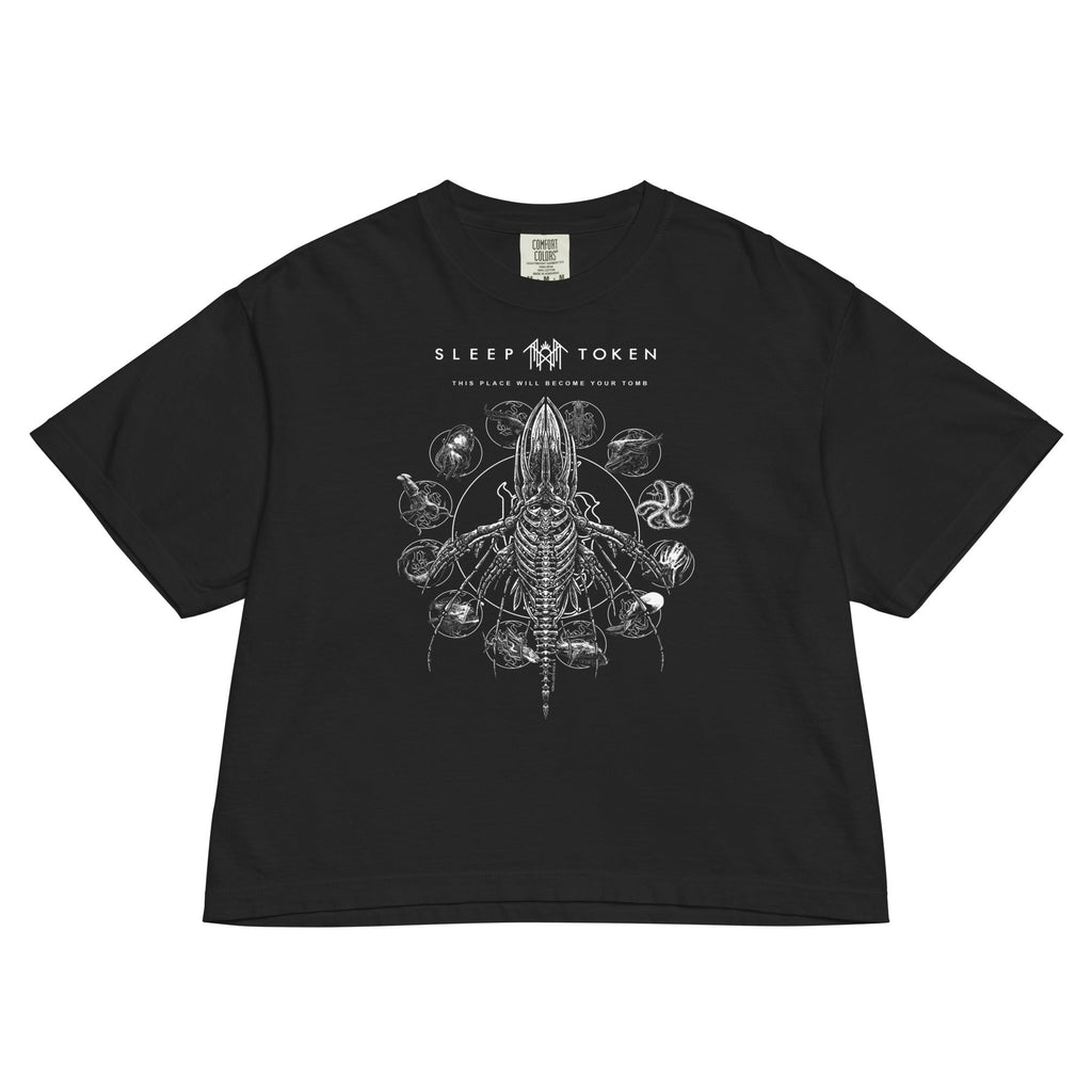 Sleep Token Mine Mineral Wash Womens Crop Top | Sleep Token Merch Store