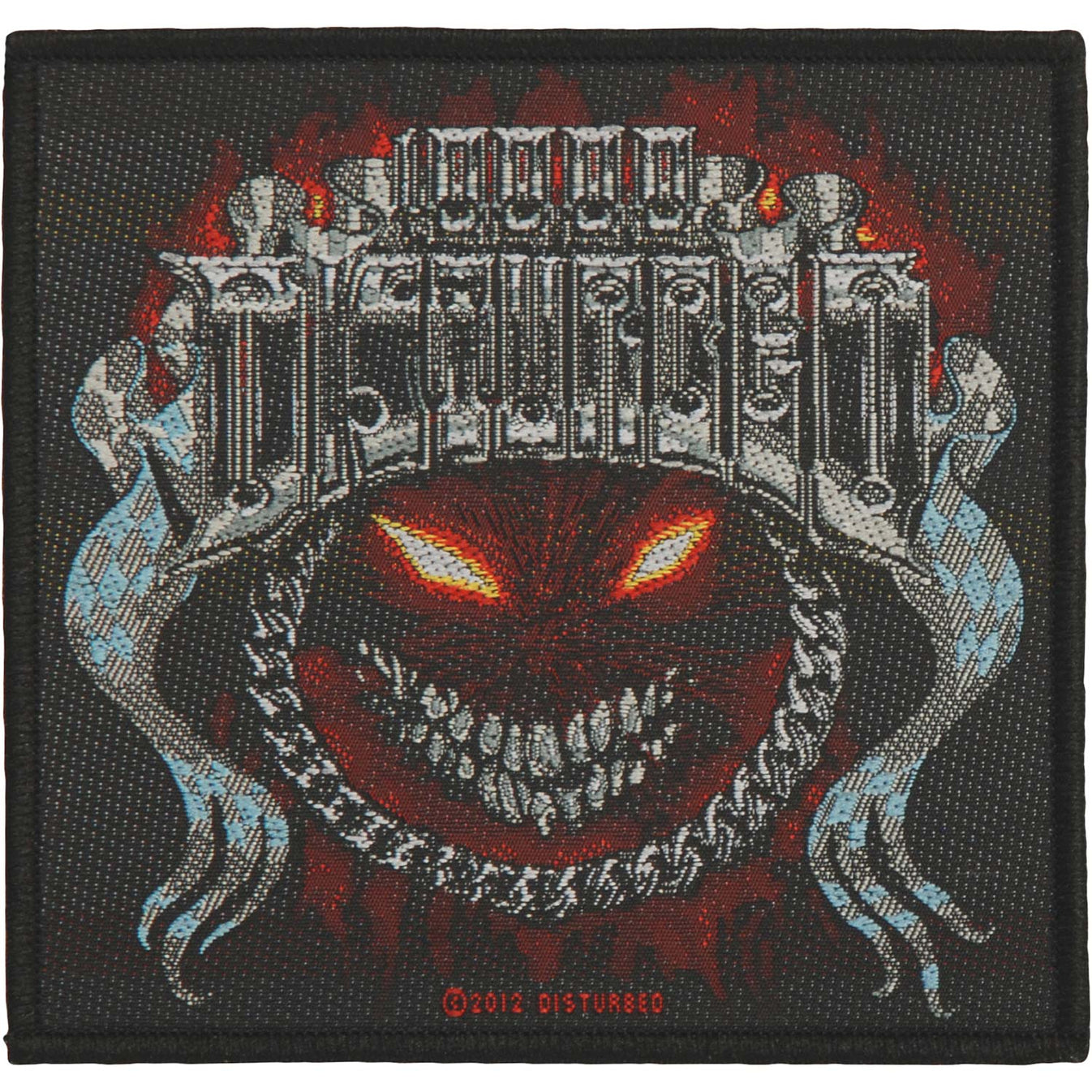 Disturbed Chrome Smiley Woven Patch 315042 | Rockabilia Merch Store