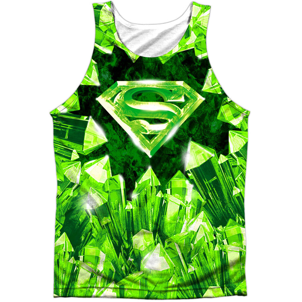 Superman Kryptonite Shield 100% Poly Mens Tank | Superman Merch Store