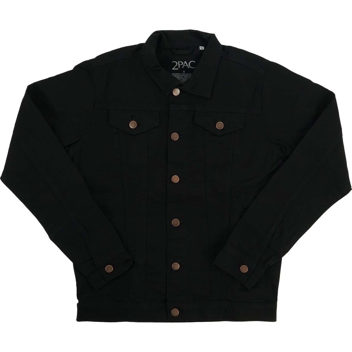 Tupac Floral Logo Black Denim Jacket Denim Jacket 420617 | Rockabilia ...