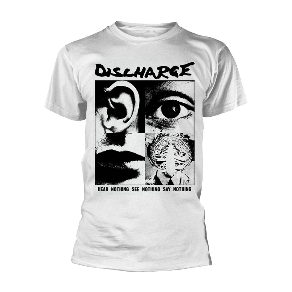 Discharge Hear Nothing (white) T-shirt 427383 | Rockabilia Merch Store
